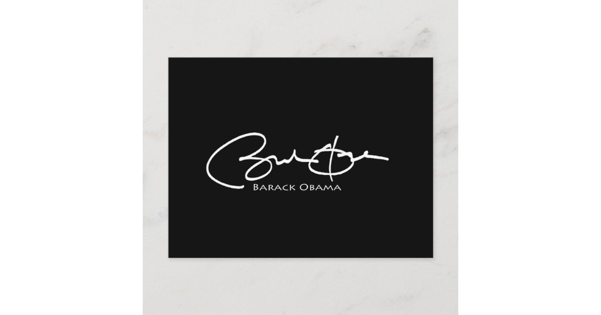 Obama Signature Postcard | Zazzle