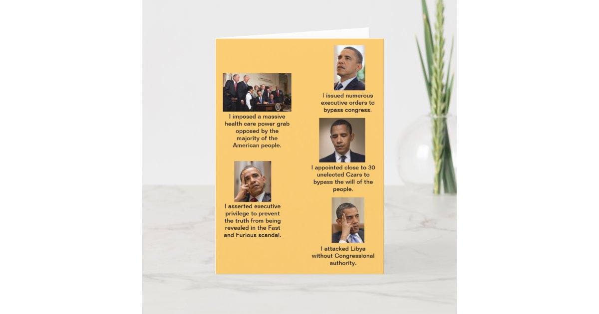 Obama the Dictator Card | Zazzle