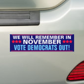 OBAMA - WE WILL REMEMBER IN NOVEMBER BUMPER STICKER | Zazzle