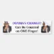Obama's Change - Can be Counted on ONE Finger! Bumper Sticker | Zazzle