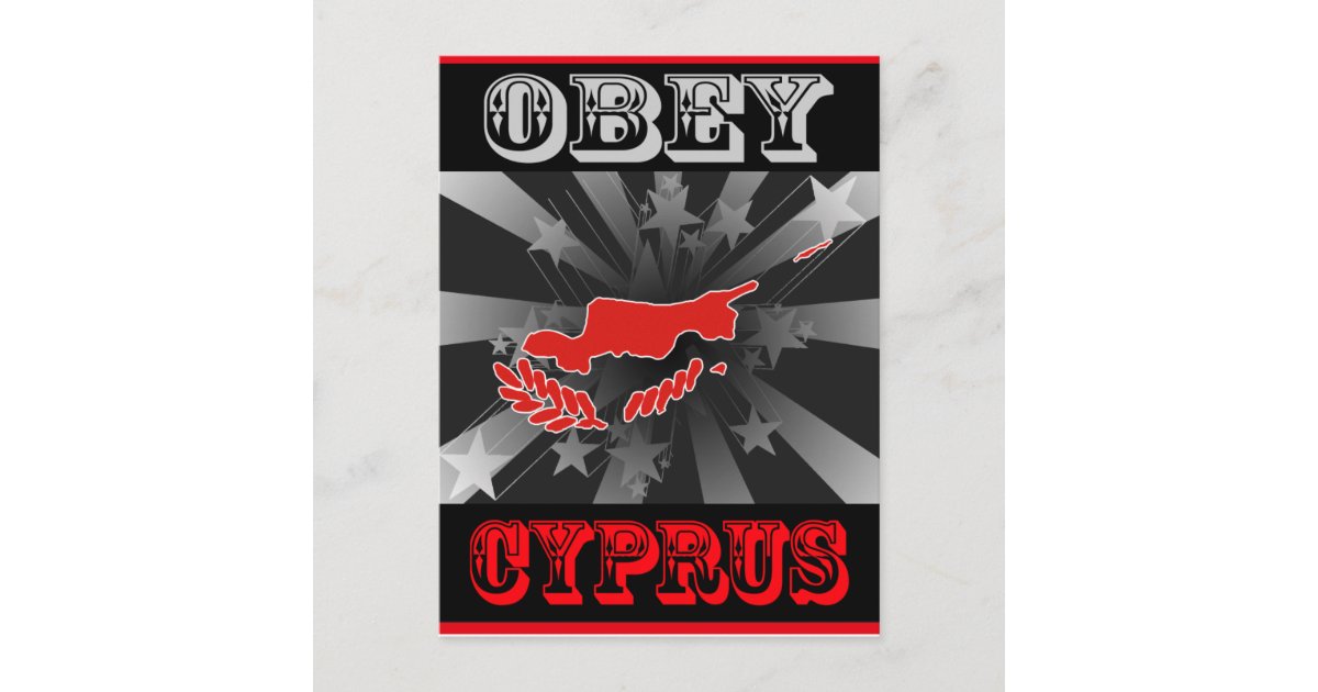 Obey Cyprus Postcard | Zazzle