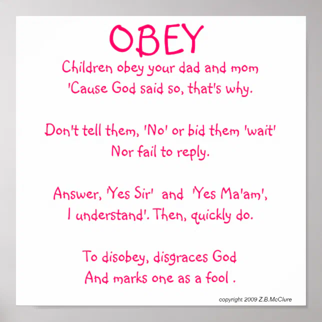 OBEY poster | Zazzle