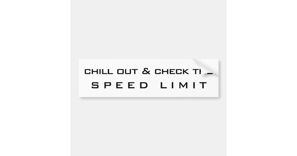 Obey the Speed Limit Bumper Sticker | Zazzle