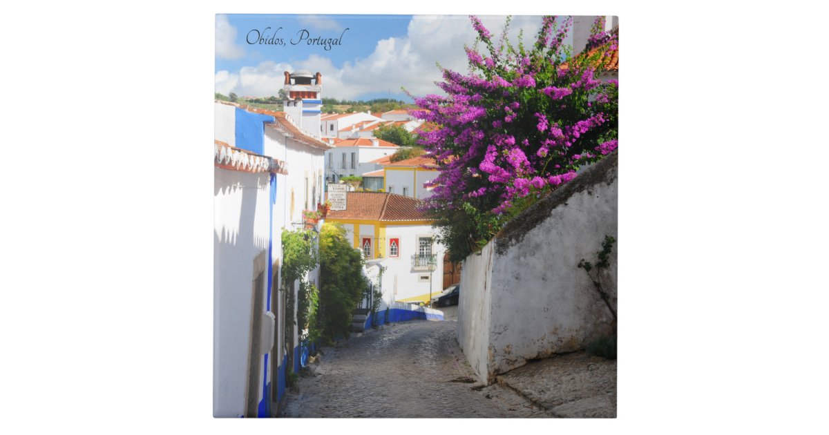 Obidos, Portugal Ceramic Tile | Zazzle