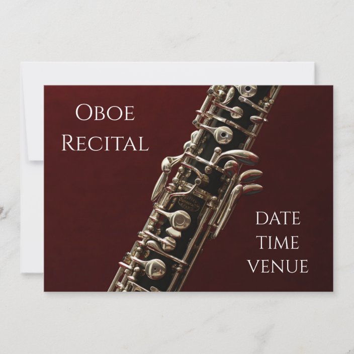 Oboe Recital elegant concert performance Invitation | Zazzle.com