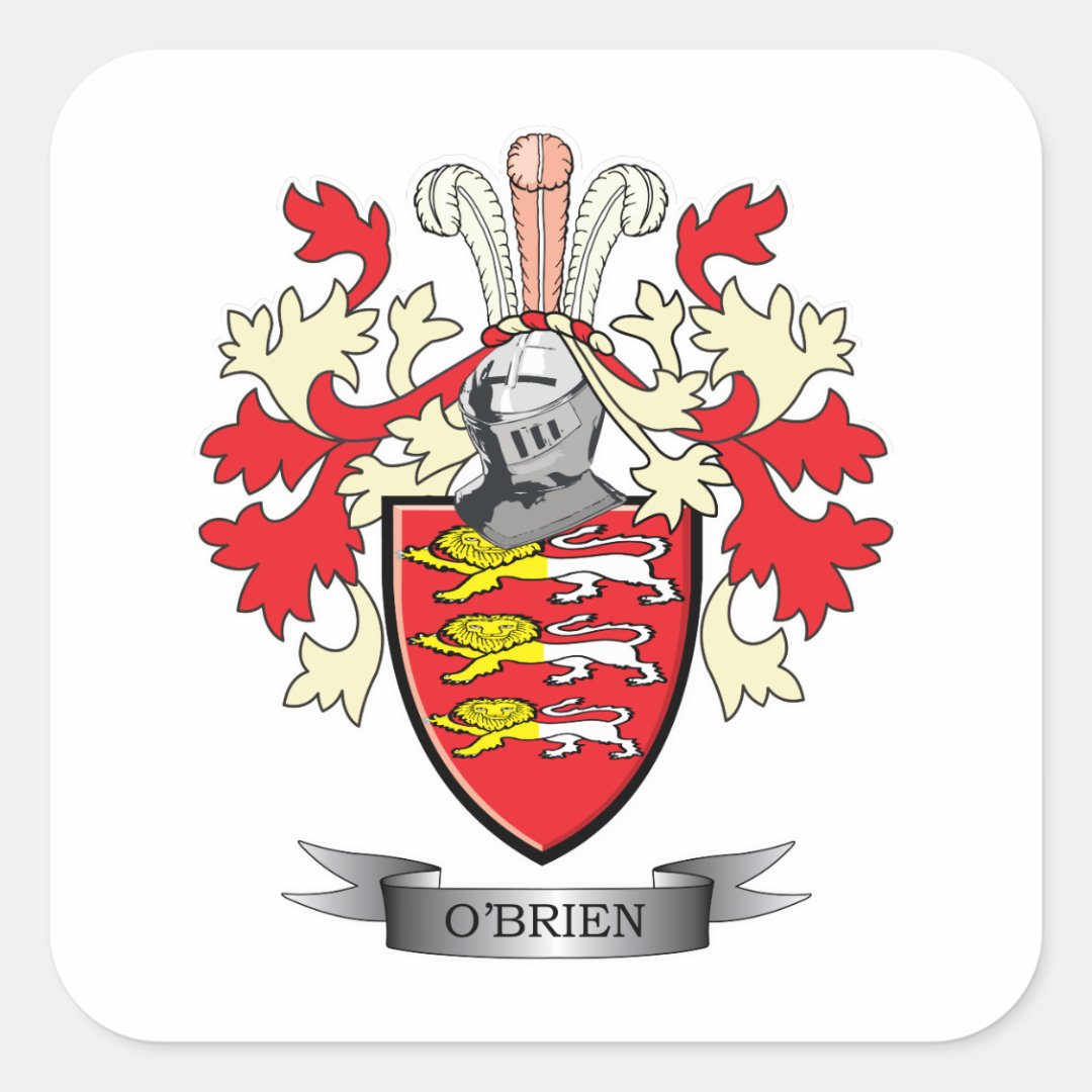 O'Brien Coat of Arms Square Sticker | Zazzle