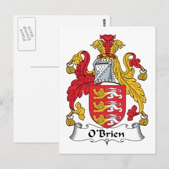 O'Brien Family Crest Postcard | Zazzle