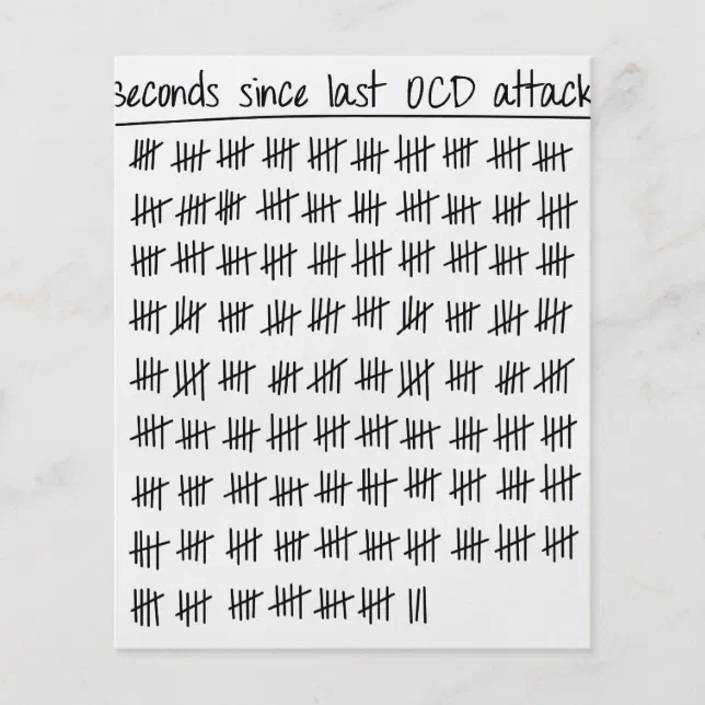 Obsessive Compulsive Disorder OCD Tally Flyer | Zazzle