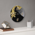 Obsidian Bling Wall Clock | Zazzle