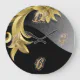 Obsidian Bling Wall Clock | Zazzle