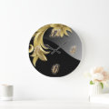 Obsidian Bling Wall Clock | Zazzle