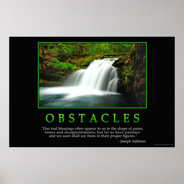 Obstacles Poster | Zazzle