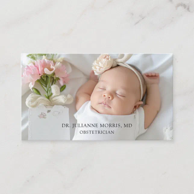Obstetrician Baby Photo Business Card | Zazzle