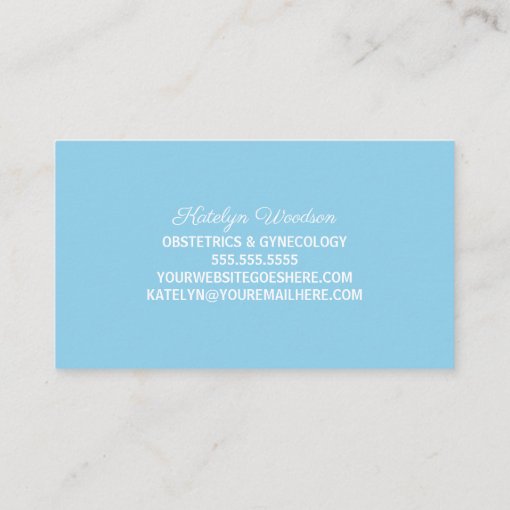 Obstetrics Gynecology Maternity Ward Baby Blue Business Card | Zazzle