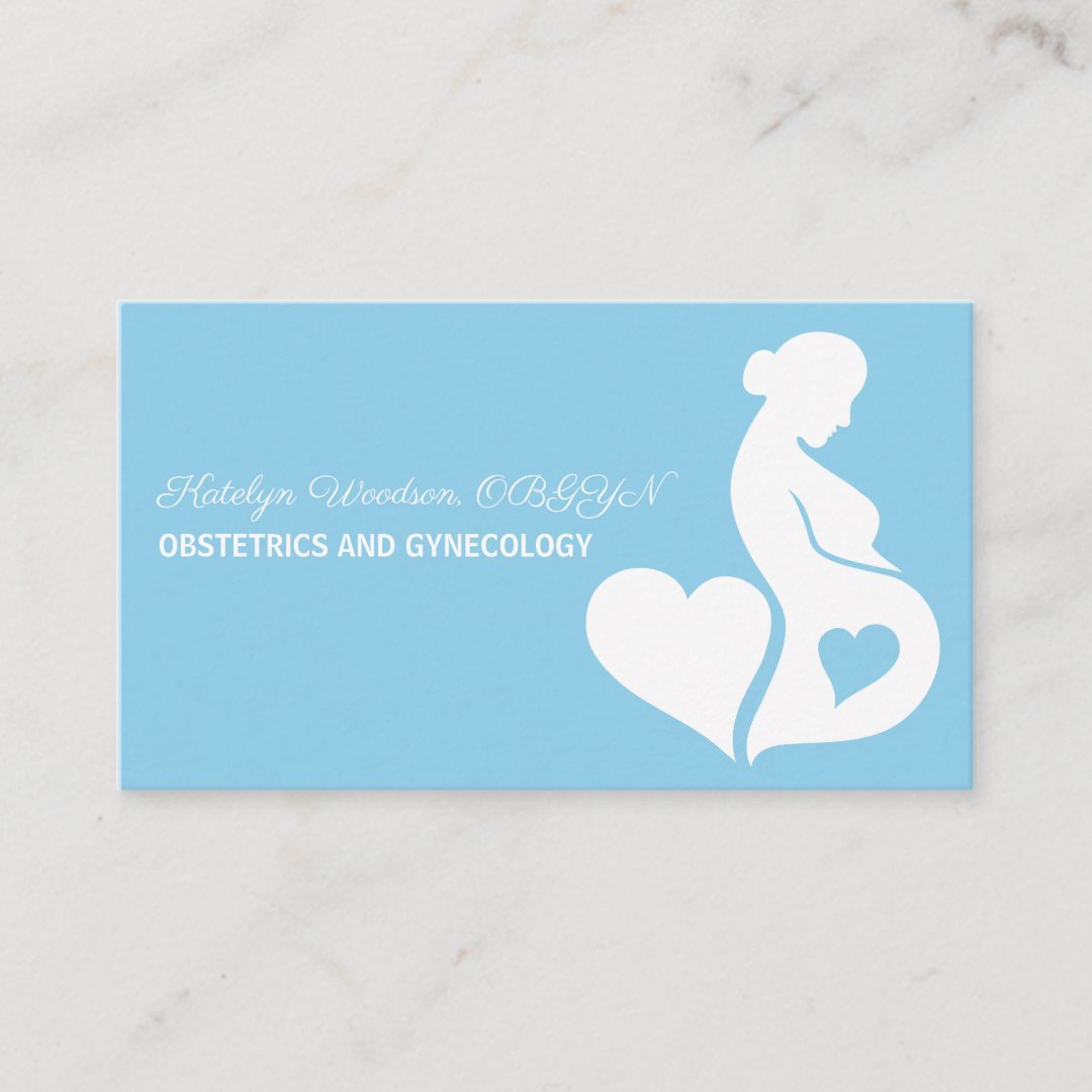 Obstetrics Gynecology Maternity Ward Baby Blue Business Card | Zazzle