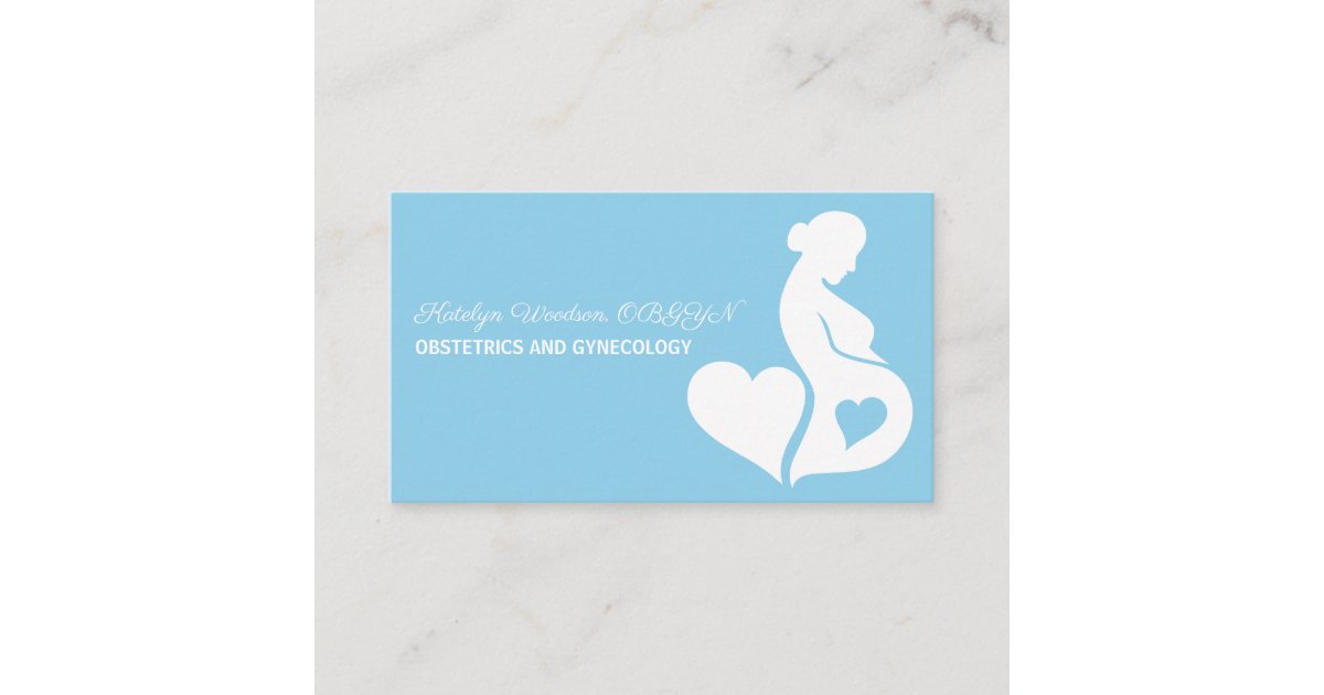Obstetrics Gynecology Maternity Ward Baby Blue Business Card | Zazzle