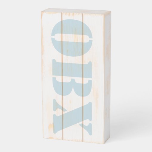OBX - Outer Banks Beach wooden block sign | Zazzle