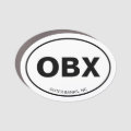 OBX Outer Banks North Carolina Euro Oval Car Magnet | Zazzle