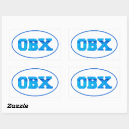 OBX Outer Banks Rectangular Sticker | Zazzle