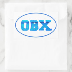 OBX Outer Banks Rectangular Sticker | Zazzle
