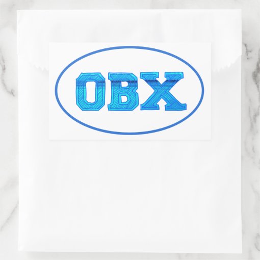 OBX Outer Banks Rectangular Sticker | Zazzle