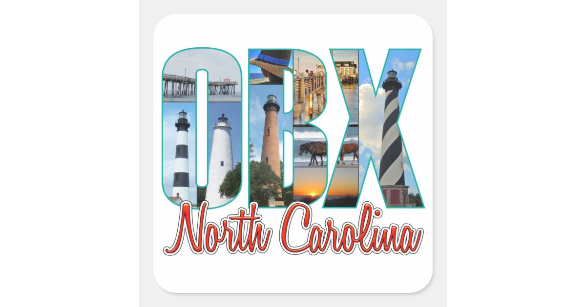 OBX Places Square Sticker | Zazzle