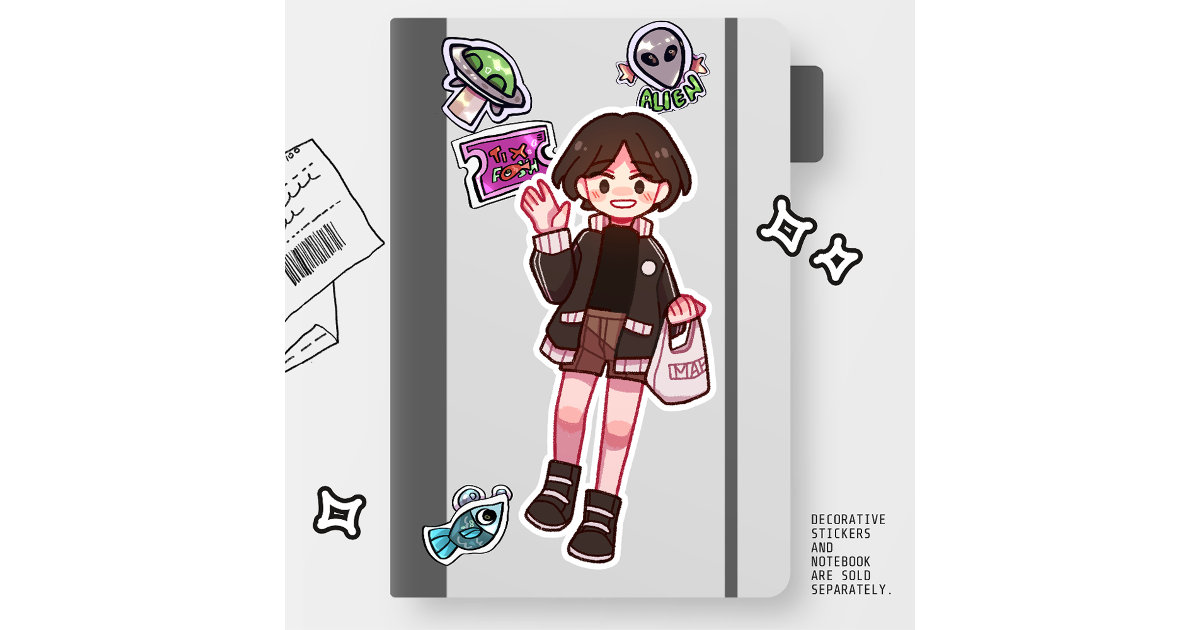 OC Fan Sticker Io Chibi Sticker | Zazzle