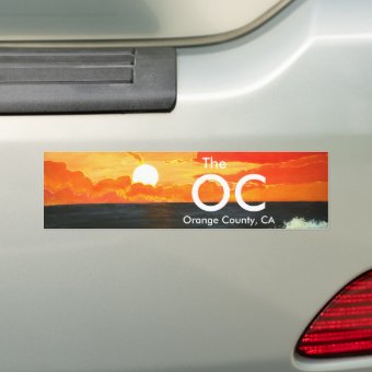 OC Orange County California Bumper Sticker Art | Zazzle
