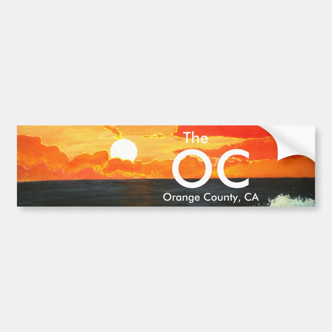 OC Orange County California Bumper Sticker Art | Zazzle