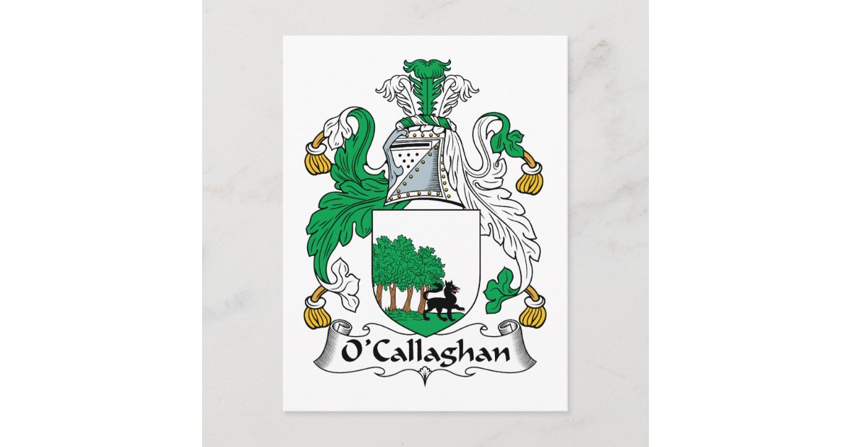 O'Callaghan Family Crest Postcard | Zazzle