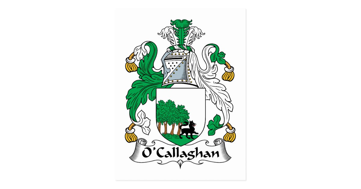O'Callaghan Family Crest Postcard | Zazzle.com