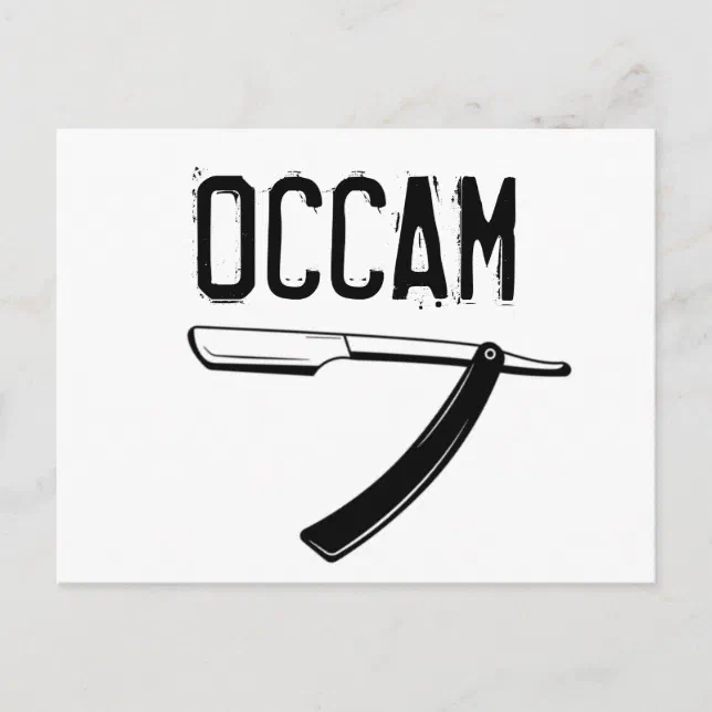 Occam’s Razor Postcard | Zazzle