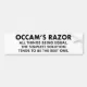 Occam's Razor Definition Science Geek Bumper Sticker | Zazzle