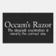 Occam's Razor Scientific Problem Solving Rectangular Sticker | Zazzle