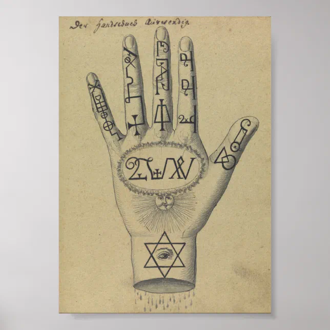 Occult Hand Poster | Zazzle