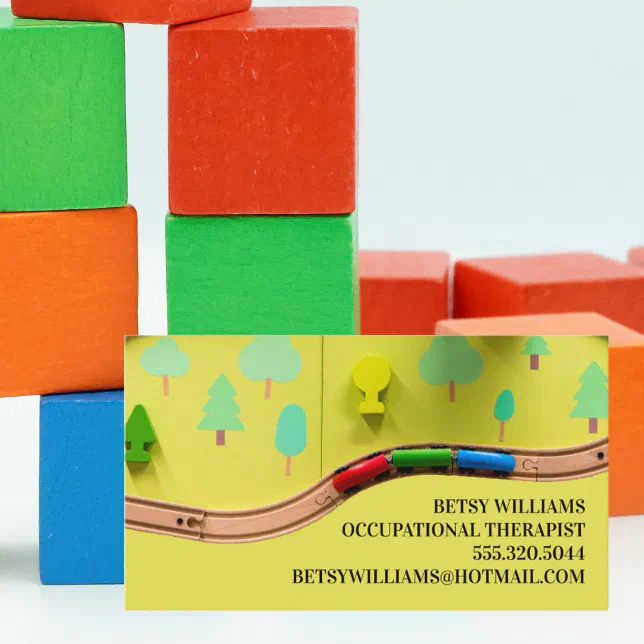 Occupational Therapist At Home Kids Toys Business Card | Zazzle