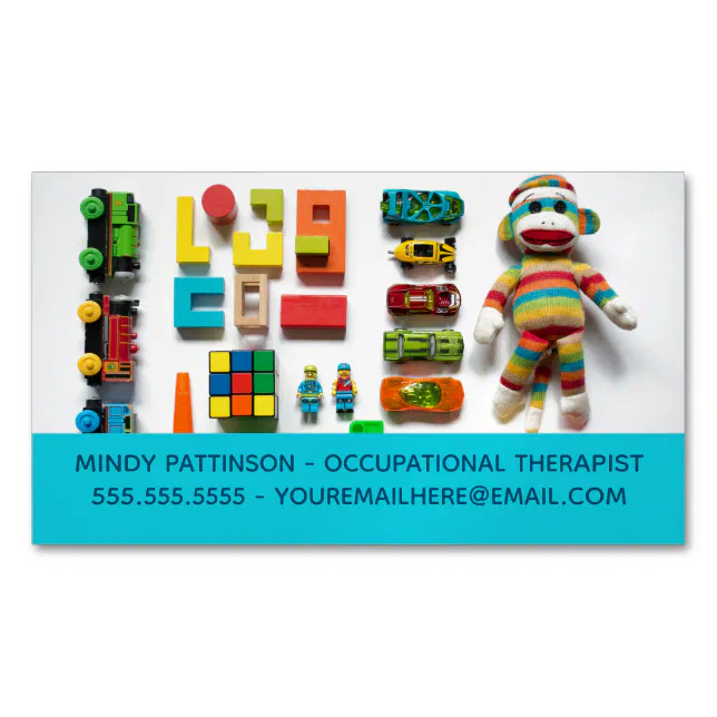 Occupational Therapist Child Therapy Play Toys Business Card Magnet ...