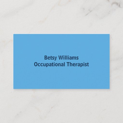 Occupational Therapist Fun Play Therapy at Home Business Card | Zazzle
