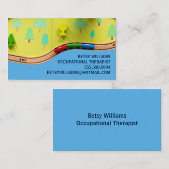Occupational Therapist Fun Play Therapy at Home Business Card | Zazzle