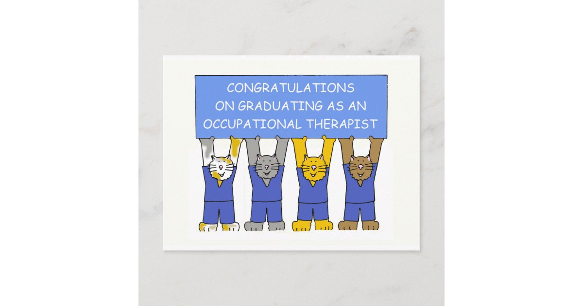 Occupational Therapist Graduate Congratulations Postcard | Zazzle