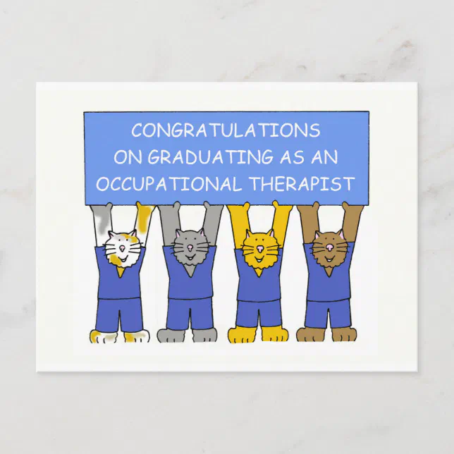 Occupational Therapist Graduate Congratulations Postcard | Zazzle