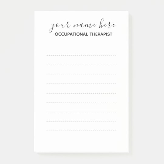 Occupational Therapist Post It Notes - Large | Zazzle.com