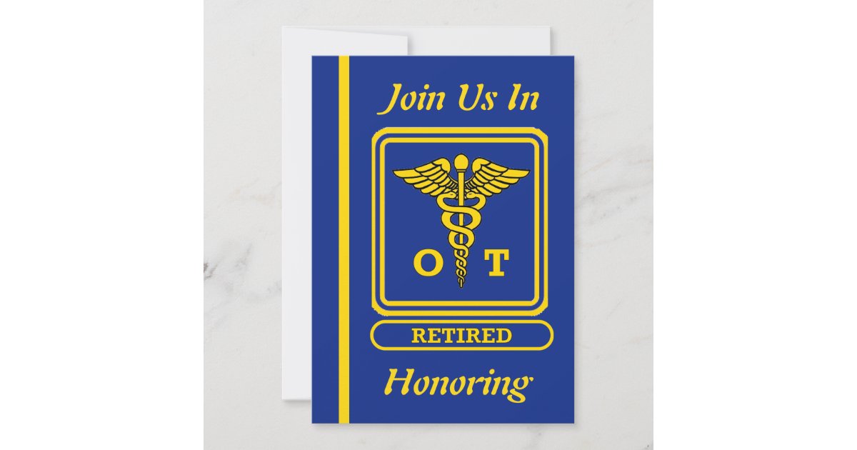 Occupational Therapist Retirement Invitation | Zazzle