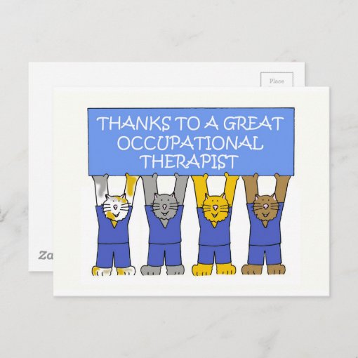 Occupational Therapist Thanks Postcard | Zazzle