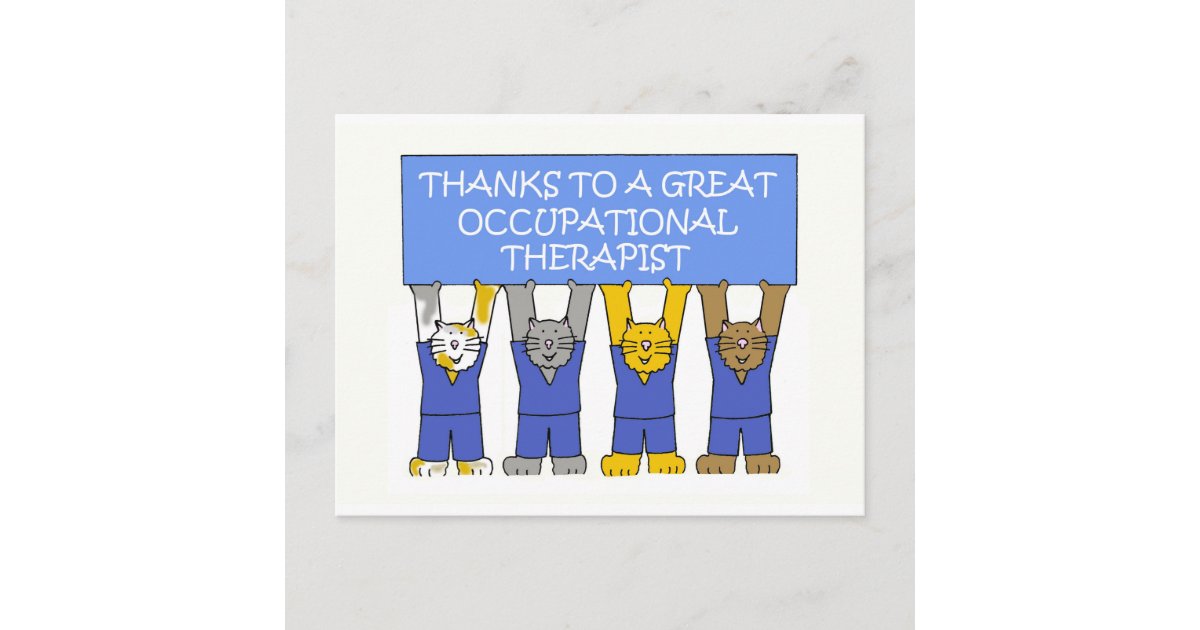 Occupational Therapist Thanks Postcard | Zazzle