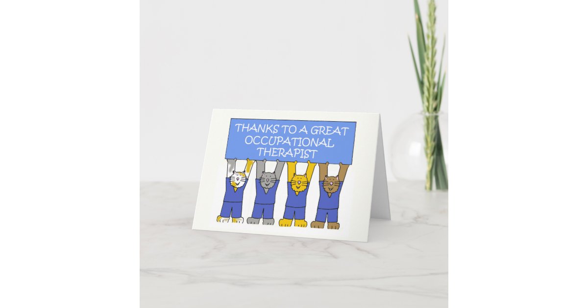 Occupational Therapist Thanks. Thank You Card | Zazzle.com