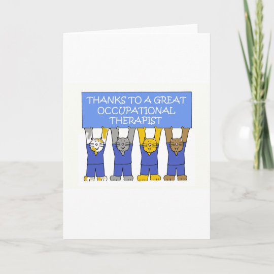 Occupational Therapist Thanks. Thank You Card | Zazzle.com