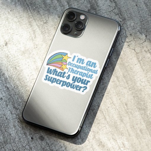 Occupational Therapist What's Your Superpower Sticker | Zazzle