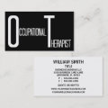 Occupational Therapist Word Business Card | Zazzle