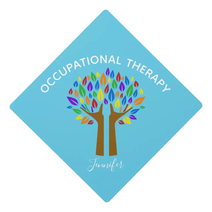Occupational Therapy Beautiful OT Monogram Graduation Cap Topper | Zazzle